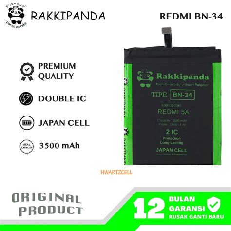 Jual Rakkipanda Bn Redmi A Batre Batrai Baterai Hwartz Shopee Indonesia