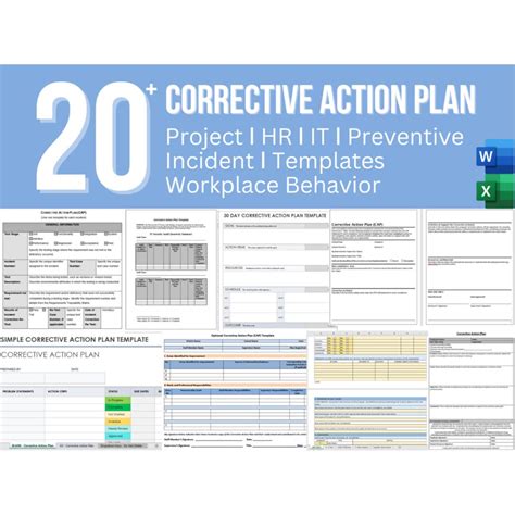 20 Corrective Action Plan Templates Project ǀ Hr ǀ It ǀ Preventive ǀ