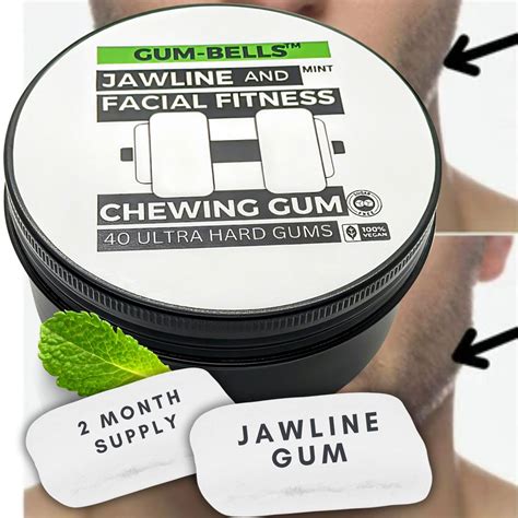 Gumbells™ 12xhard Jawline Jaw Gum Facial Fitness Chewing Gum 2month