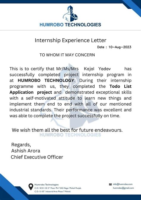 kajal yadav on linkedin pythoninternship humrobotechnologies