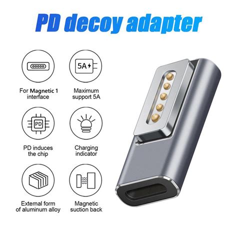 Type C Magnetic Usb Pd Adapter For Apple Magsafe1 Vicedeal