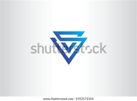 Creative Inverted Triangle Logo Design Concept Stock Vector Royalty Free 1592572105 Shutterstock