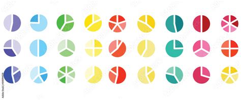 Collection Of Infographic Elements Pie Chart Vector Bar Graph Color