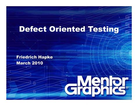 Defect Oriented Testing