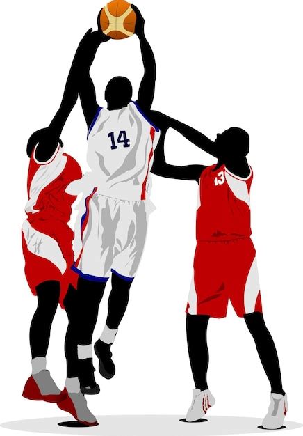 Premium Vector Basketball Players Vector Illustration