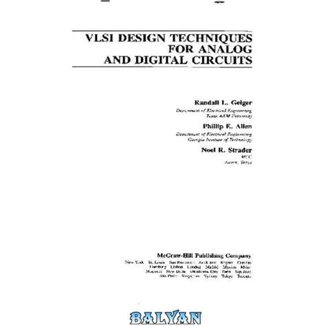 خرید و قیمت دانلود کتاب Vlsi Design Techniques For Analog And Digital