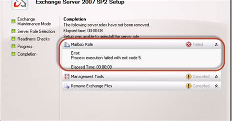 It Guy Diaries Process Execution Failed With Exit Code 5 While