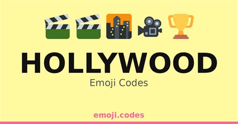 Hollywood Emoji Codes 🌆🌇🎬 — 337 Combinations To Copy And Paste