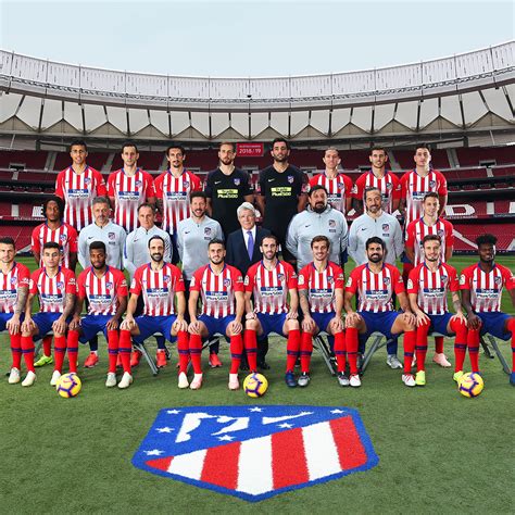 Atlético De Madrids Official 20182019 Team Photo Club Atlético De