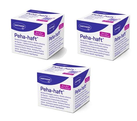 Peha Haft Cohesive Conforming Bandage 4cm X 4m 3 Boxes Harpers