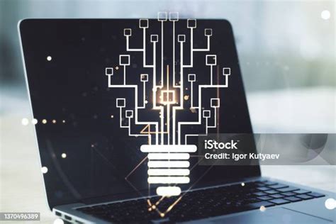 현대 컴퓨터 배경 미래 기술 개념에 마이크로 회로와 창조적 인 전구 그림 다중 노출 0명에 대한 스톡 사진 및 기타 이미지 0명 개념 개념과 주제 Istock