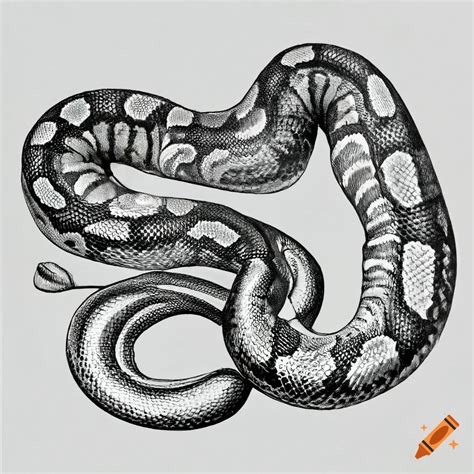 Ball Python Line Art On Craiyon