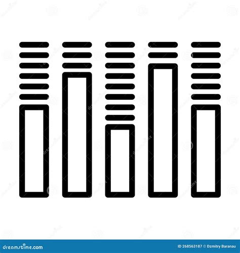 Digital Signal Icon Line Isolated On White Background Black Flat Thin
