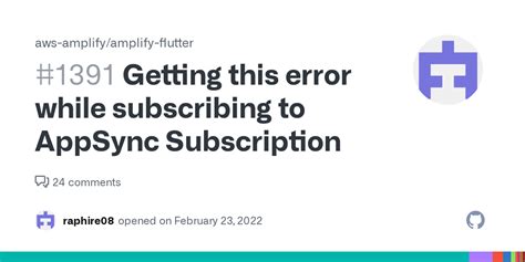 Getting This Error While Subscribing To Appsync Subscription · Issue