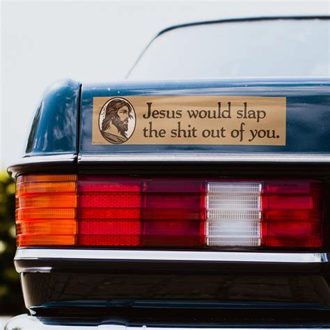 Humorous Jesus Bumper Stickers Funny Car Decal Christian Humor Auto