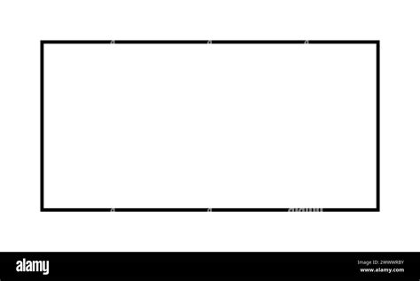 rectangle shape symbol black and white vector silhouette illustration