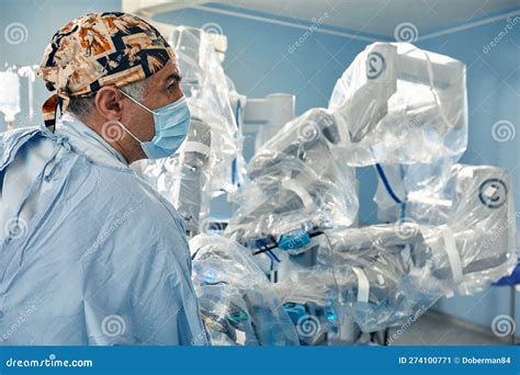 Surgical System With Minimally Invasive Robot In A Hospital Robotic