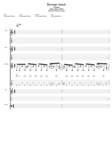 Revenge Attack Drum Tab And Chords Avenger