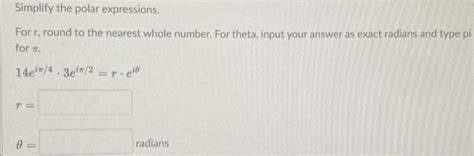 Solved Convert the complex number from polar form to cis θ Chegg