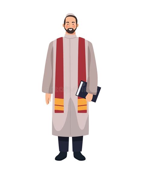 Catholic Priest Character Stock Vector Illustration Of Religious 342821306