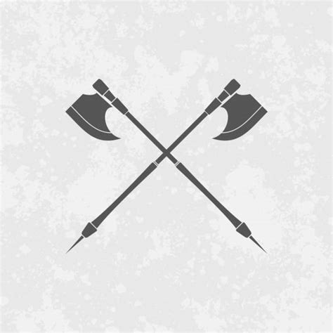 280 Axe Crossing Sharp Insignia Stock Illustrations Royalty Free