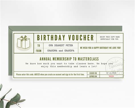 Voucher Certificate Template
