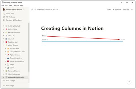 How To Create Columns In Notion