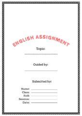 English Front Page Design