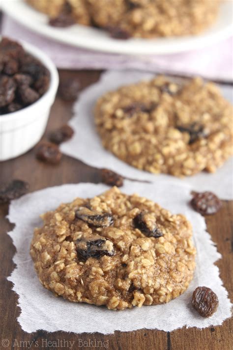 The Ultimate Healthy Soft And Chewy Oatmeal Raisin Cookies Amys Healthy Baking