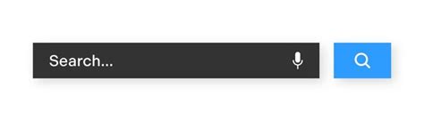 둥근 모이를 가진 검색 바 검색 상자 주소 바 텍스트 필드 웹 아이콘과 버튼을 누르는 웹 사이트 인터페이스 요소 터 일러스트레이션 프리미엄 벡터