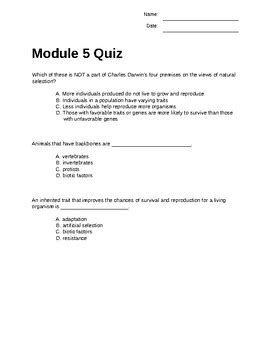 Module Quiz Environmental Science By Butterflies And Bridges