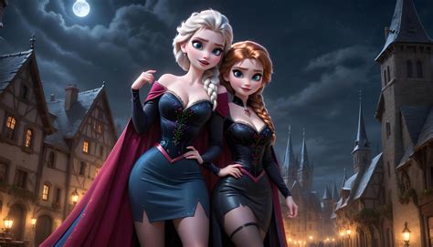 Vampire Sisters Anna And Elsa By Thealphega On Deviantart