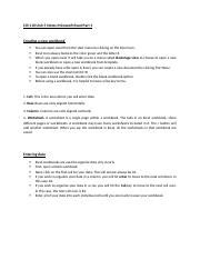 CIS 110 Unit 5 Notes Docx CIS 110 Unit 5 Notes Microsoft Excel Part 1 Creating A New Workbook