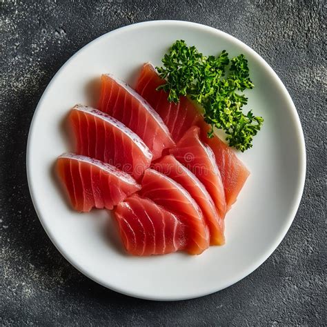Cleaned And Washed Fresh Tuna Fish Slices Ready For Cooking Fresh Tuna