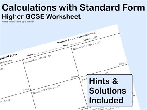 Gcse Maths Rounding Indices Surds And Standard Form Bundle Higher Tier Teaching Resources