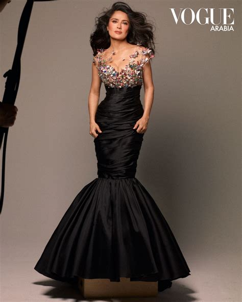 Salma Hayek Graces Vogue Arabias May 2024 Cover • Celebmafia