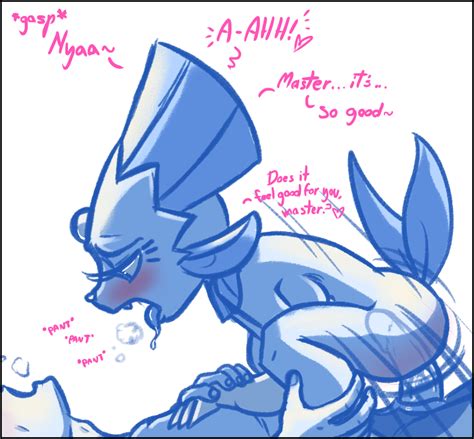 Rule 34 Blue And White Blush Cowgirl Position Deep Penetration Female