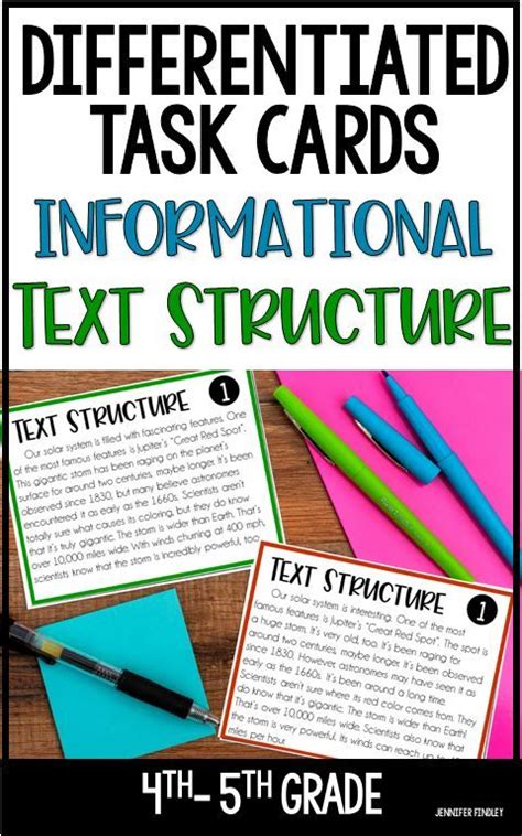 Text Structures Task Cards Differentiated With Google Forms Text Structure Differentiated