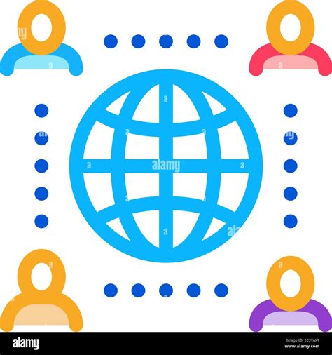 Worldwide Outsource Employees Icon Vector Outline Illustration Stock Vector Image And Art Alamy