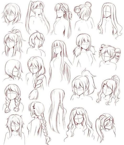 Как нарисовать аниме волосы карандашом поэтапно D0 Ba D0 B0 D0