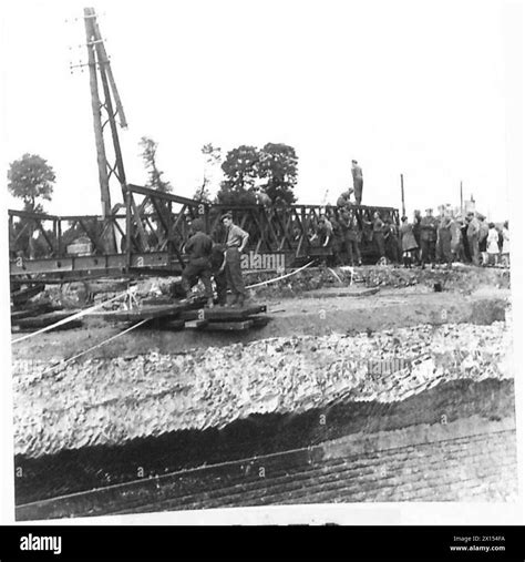 The Bailey Bridge In France The Bridge Commences To Take Shape British Army 21st Army Group