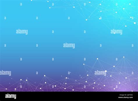 Technology Abstract Background With Connected Line And Dots Big Data Visualization Artificial