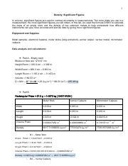 Lab Report 7 Phys Pdf 1 Density Significant Figures In Science Significant Figures Are Used