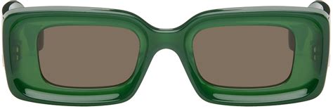 Loewe Green Rectangular Sunglasses Loewe
