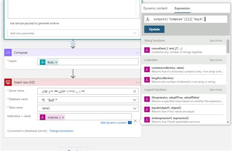 Json Azure Logic Apps Response Body To Sql Row Stack Overflow