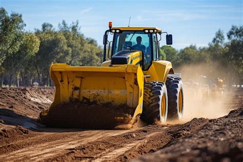 Efficient Motor Grader For Earthmoving Premium Ai Generated Image Efficient Motor Grader For Earthmoving Premium Ai Generated Image