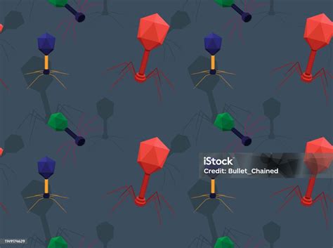 Virus Bacteriophage Background Seamless Wallpaper Stock Illustration Download Image Now