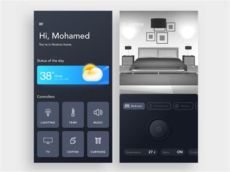 Smart Home Automation App Screen Sketch Freebie Download Free Resource For Sketch Sketch App