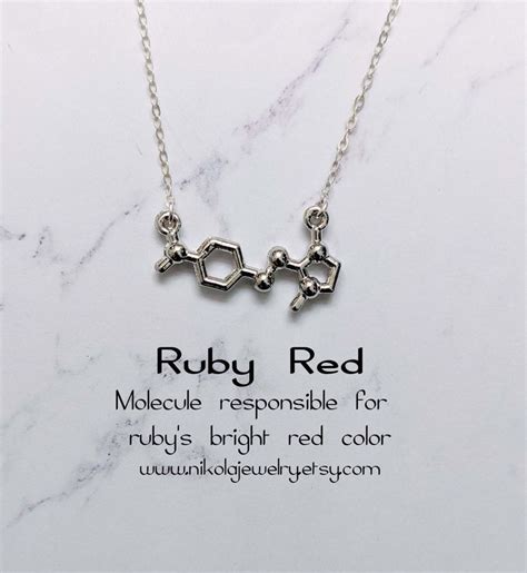 Ruby Red Molecule Necklace A Crystal Of Pure Al O Is Known As Corundum And As Colorless