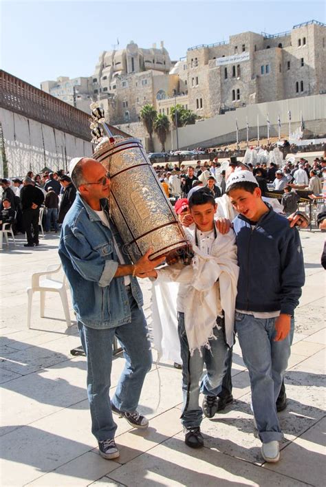 Bar Mitzvah At Western Wall Jerusalem Editorial Stock Image Image Of